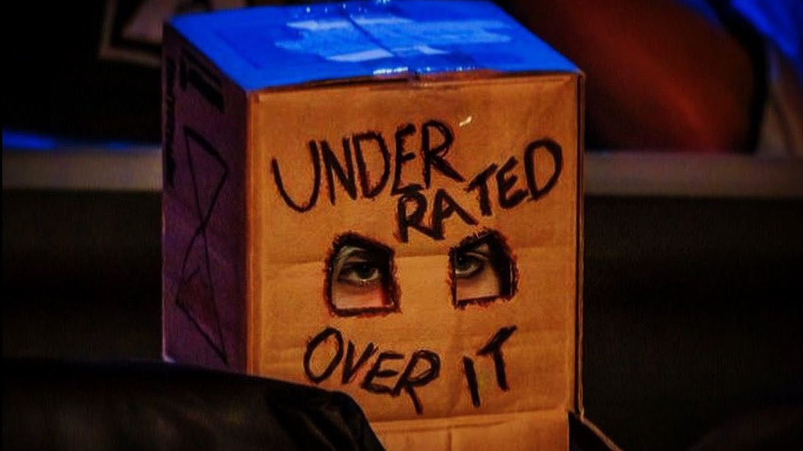 Box Wearing Fan Sitting At Ringside Unmasked On AEW Dynamite