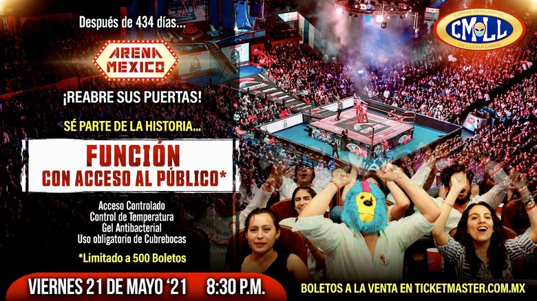CMLL To Have First Arena Mexico Show With Fans Since March 2020