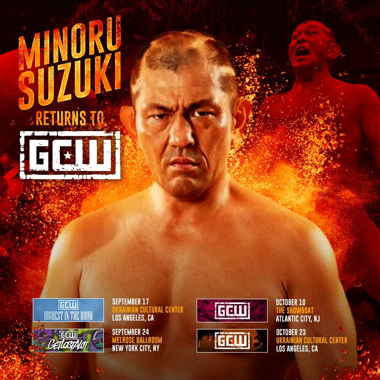 GCW Announces Minoru Suzuki To Return For Four Shows