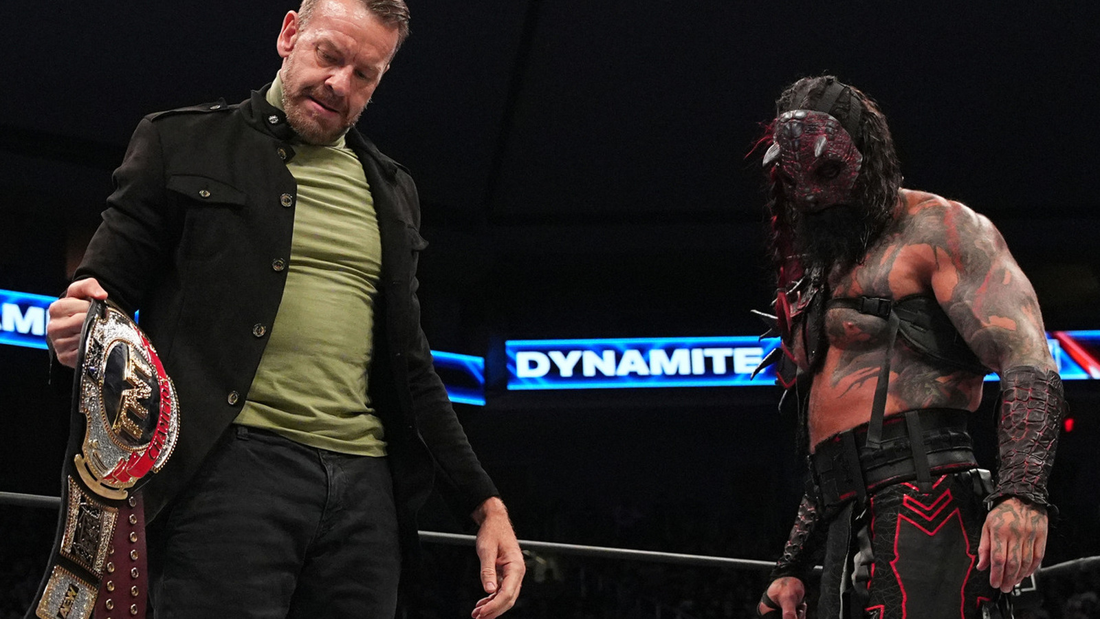 Luchasaurus Wins TNT Title (With Help From Christian Cage) On AEW Collision Luchasaurus Wins TNT Title (With Help From Christian Cage) On AEW Collision
