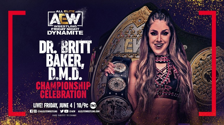 Adam Cole Britt Baker Pose With Aew Womens Title