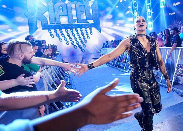 Rhea Ripley, Damian Priest, Riddle Relax By The Pool
