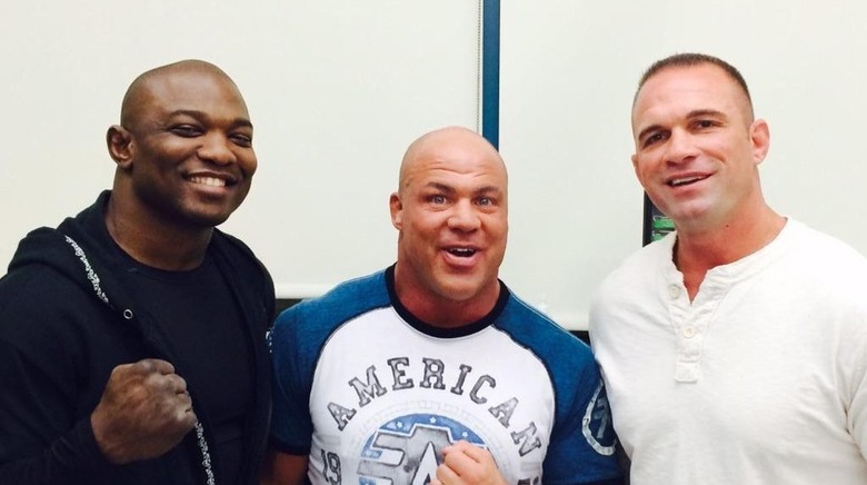 Shelton Benjamin, Kurt Angle Reunite Backstage At WWE Royal Rumble