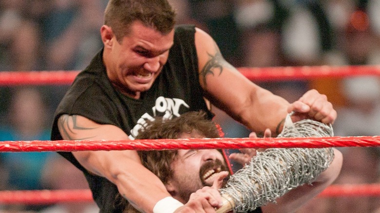 Randy Orton Kept Thumbtacks From His Gruesome Mick Foley Hardcore Match