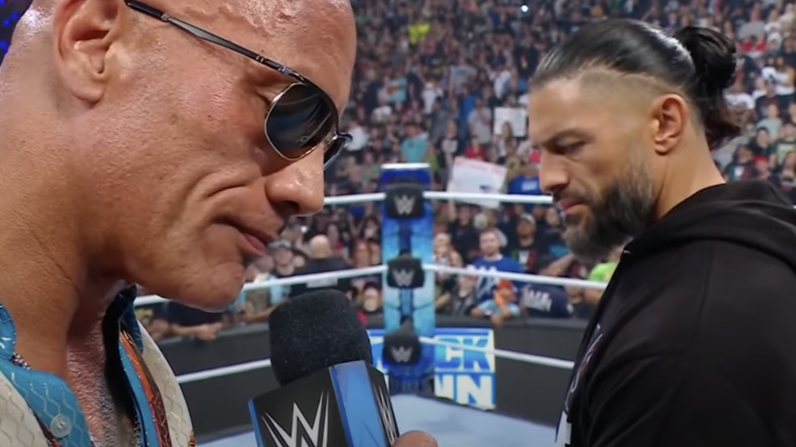 The Rock Acknowledges Roman Reigns, Lays Out WrestleMania Challenge On ...