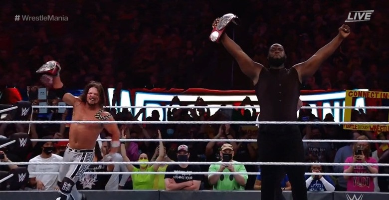 WrestleMania 37 Night One: Omos And AJ Styles Vs. The New Day (RAW Tag ...