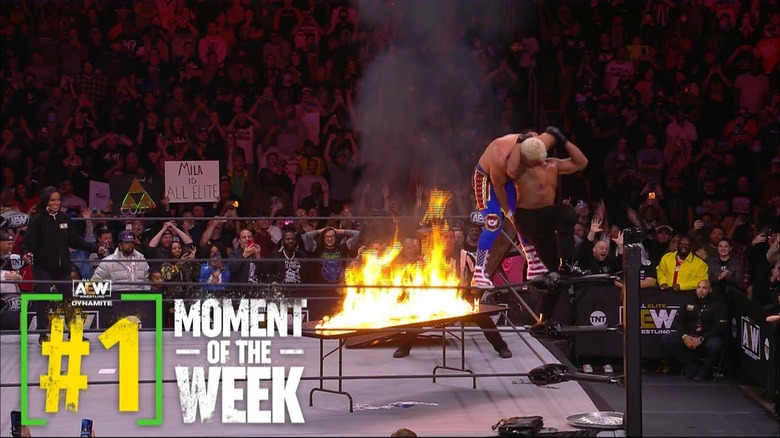 Mick Foley Reacts To Cody Rhodes Flaming Table Spot On AEW Dynamite