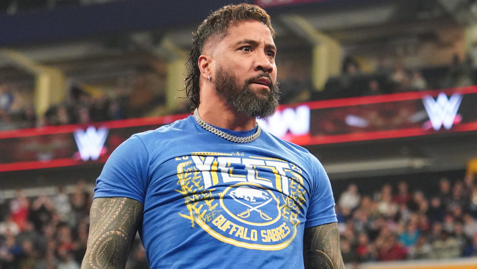 WWE Hall Of Famer Rikishi Says Son Jey Uso Looked 'Exhausted' During ...