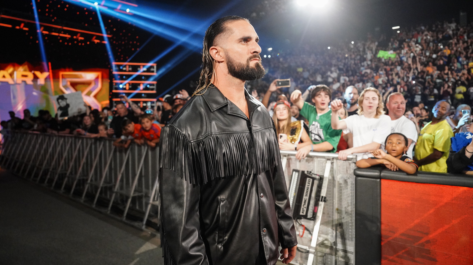 WWE's Seth Rollins Tossed Onto, Removed From Field At Colts/Bears Game ...